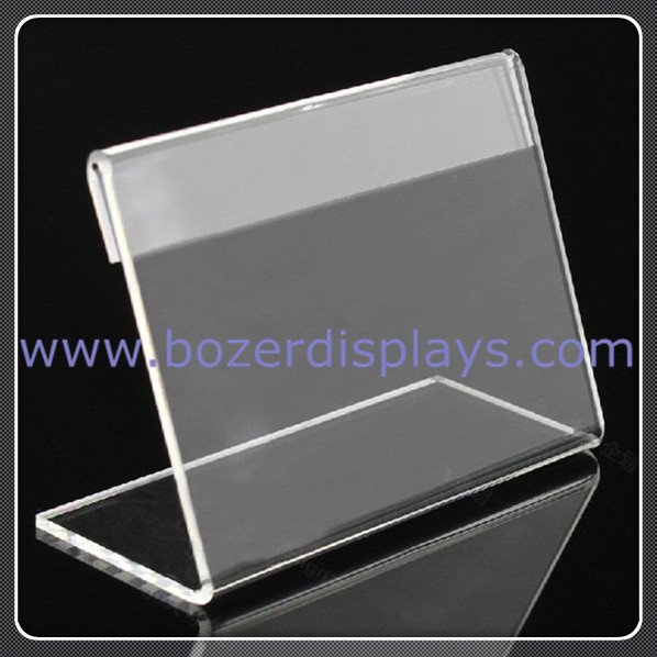 Landscape Slanted Sign Holder, 8 1/2" x 11", Clear